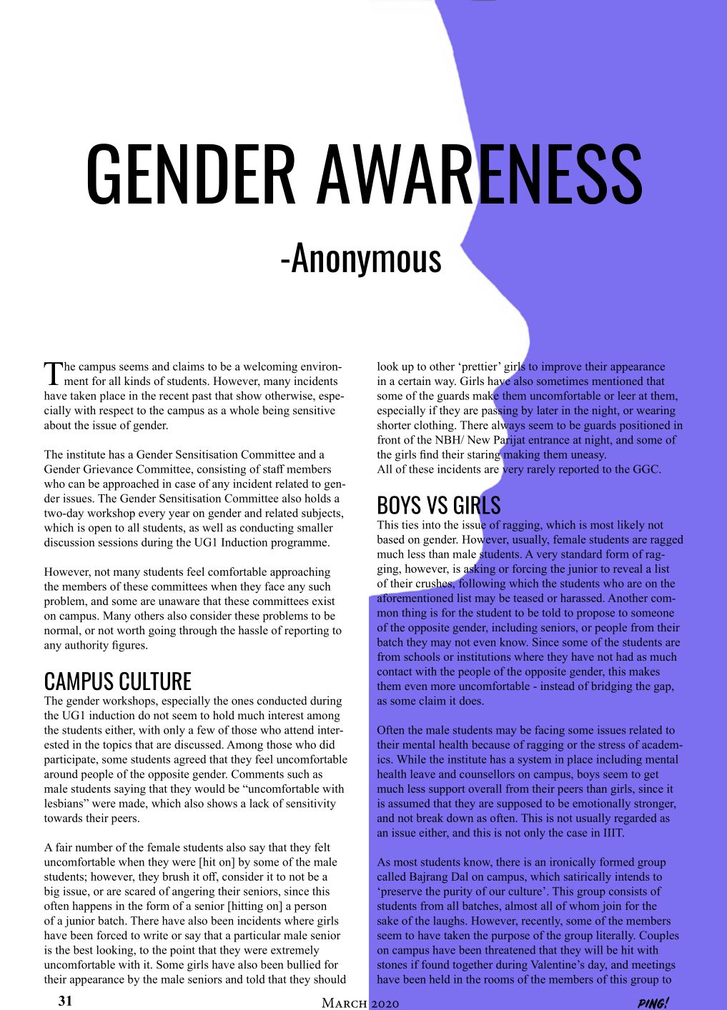 Gender Awareness - Ping